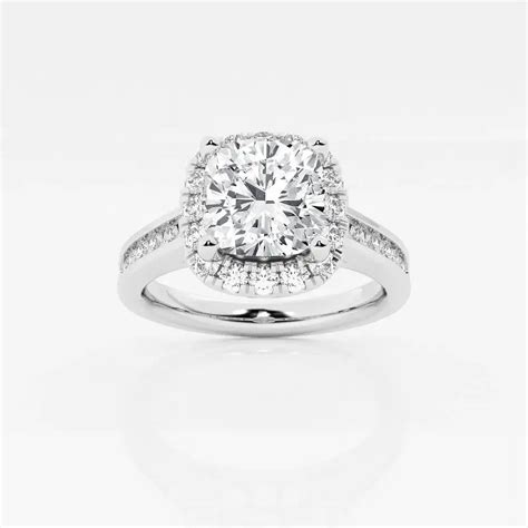 Crestin Jewel 14k White Gold Plated Birthday T Ring 2 Ct Cushion