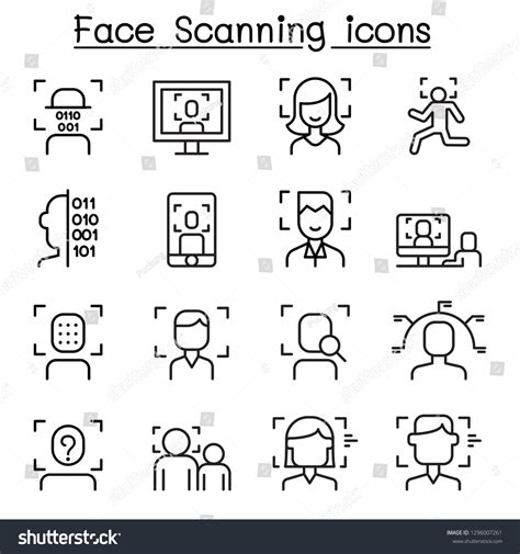 Face Id Face Detection Face Recognition Stock Vector Royalty Free