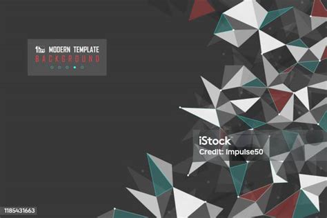 현대 기술 디자인의 추상 삼각형 기술 녹색 빨강 디자인 일러스트트라트리온 벡터 Eps10 0명에 대한 스톡 벡터 아트 및 기타 이미지 0명 가상현실 개념 Istock