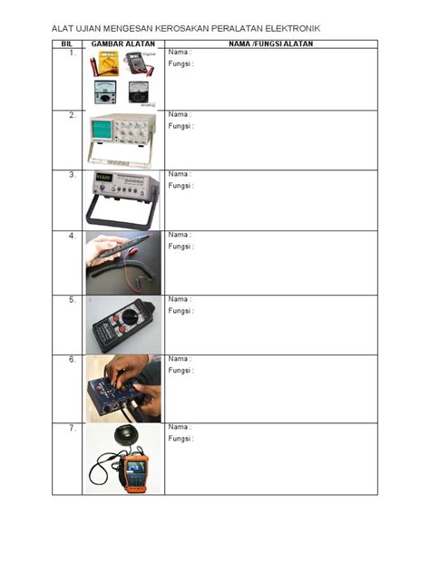 Senarai Alatan Tangan Esd Pengujian Dan Pembersihan Pdf