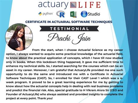 Prachi Jain On Linkedin Actuarylife