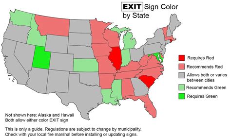 Exit Sign Color By State R Coolguides