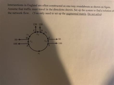 Solved Intersections In England Are Often Constructed As