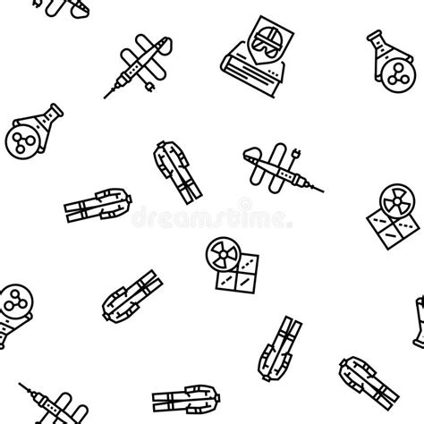 Engineering Tool Work Wrench Vector Seamless Pattern Stock Vector