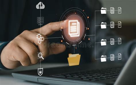 It Staff Working With Document Management System Dms Online