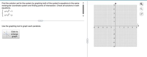 Solved Find The Solution Set For The System By Graphing Both Chegg
