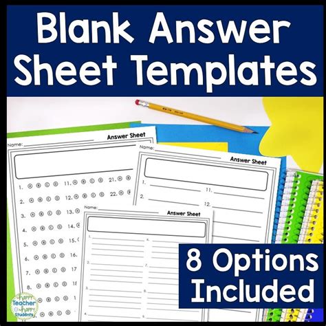 8 Blank Answer Sheet Template Multiple Choice Short Answer And Essay
