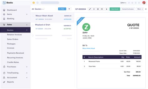 Quote And Invoice Software Online Invoicing And Estimating App Zoho Books