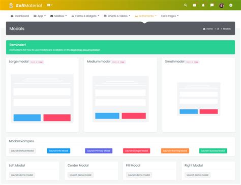 Soft Material Horizontal Nav Bootstrap Admin Templates