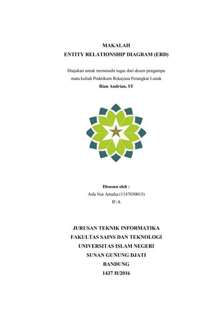 Database Entity Relationship Diagram Erd Pptx
