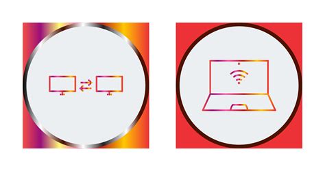 Sharing System And Connected Laptop Icon Vector Art At Vecteezy