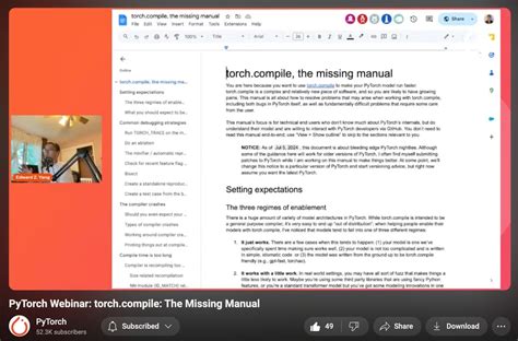 torch compile The Missing Manual 소개 feat Team PyTorch 읽을거리 정보공유