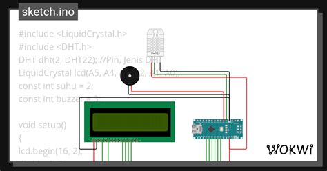 Sensor Suhu Dan Kelembaban Wokwi ESP STM Arduino Simulator