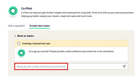 Create Manual Test Cases With Co Pilot Sofy Support Docs No Code Automation Testing Platform Help