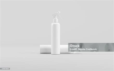 흰색 플라스틱 트리거 스프레이 병 모형 3d 일러스트레이션 분무기 병에 대한 스톡 사진 및 기타 이미지 분무기 병 실물