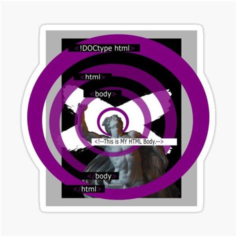 Purple My Html Body Programming Language Sticker For Sale By