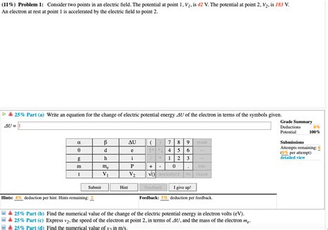 Solved Problem Consider Two Points In An Electric Chegg