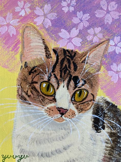 ミンチョちゃん アクリル画 虹色の冒険
