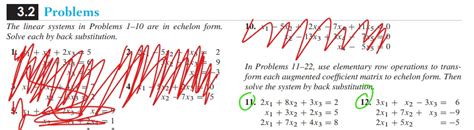 solved the linear systems in problems 1−10 are in echelon