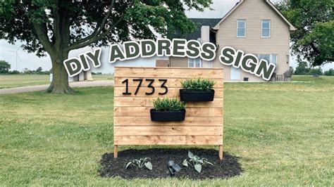 Diy Address Sign Easy Curb Appeal Youtube