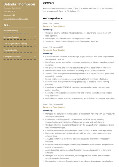 10 Resource Coordinator Resume Examples That Land Jobs