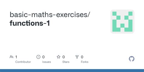 Github Basic Maths Exercisesfunctions 1
