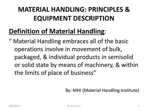 Materials Handling Codes And Specifications At Amy Dale Blog
