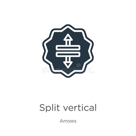 Split Vertical Icon Vector Trendy Flat Split Vertical Icon From Arrows