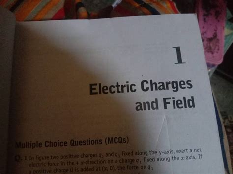 Electric Charges And Fieldmultiple Choice Questions Mcqs21 In Figure