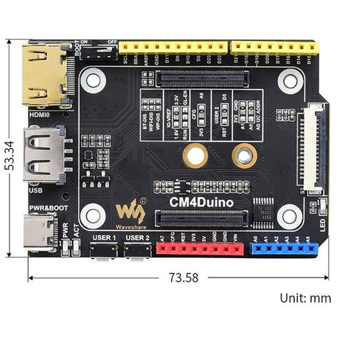 Arduino Compatible Base Board For Raspberry Pi Compute Module 4 The