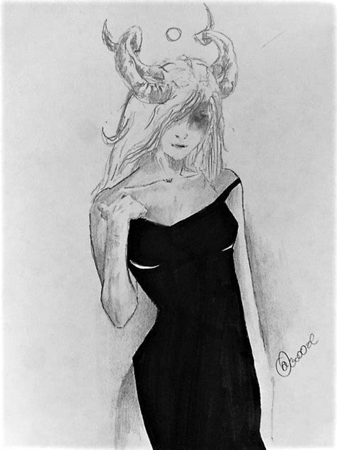Sexy Devil Girl Drawing