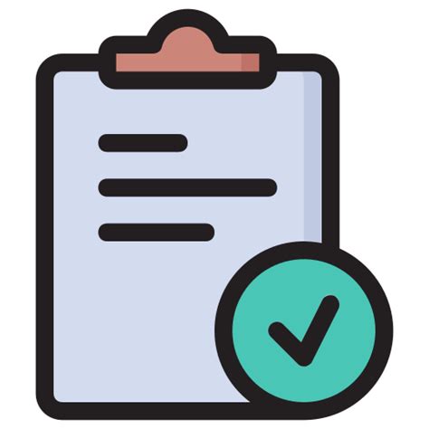 Task Actions Generic Outline Color Icon