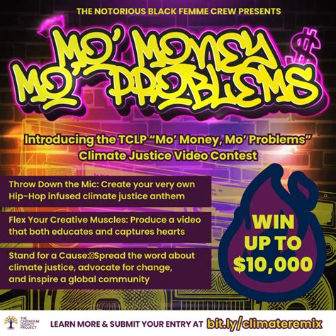 Mo Money Mo Problems The Climate Justice Remix Contest The Chisholm