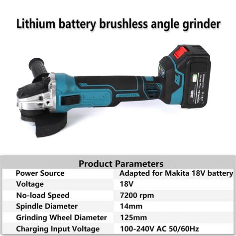 Buy M14 125mm Cordless Angle Grinder 18v Lithium Ion Battery Machine