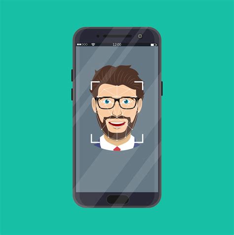 Face Recognition Biometric Security System Concept Face Id Mobile