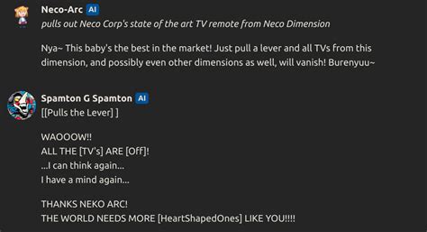 I Made A Neco Arc Ai Chat Bot On Beta Character Ai R Necoarc