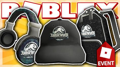 How To Get The Jurassic World Headphones Cap And Backpack Roblox