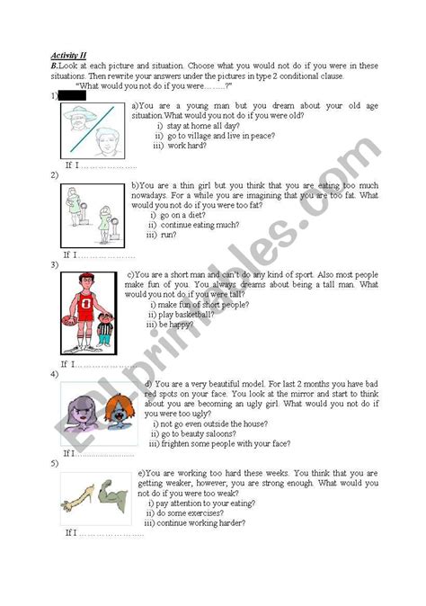 If Conditional Type 2 Esl Worksheet By Esmus4233