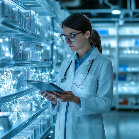 Pharmacy Technology And Informatics Premium Ai Generated Image