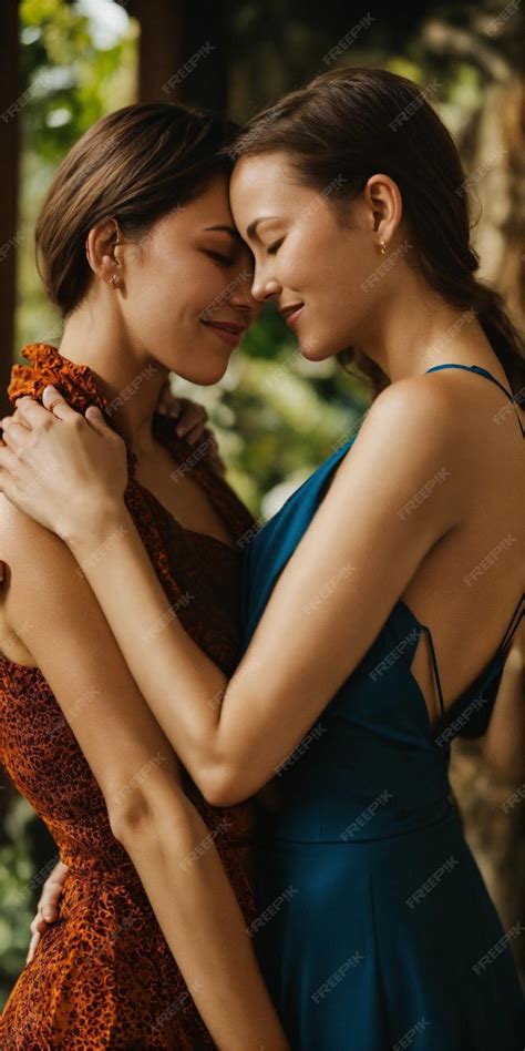 Premium Photo Two Women Hugging And Caressing Each Other