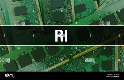 Ri Text Written On Circuit Board Electronic Abstract Technology Background Of Software Developer