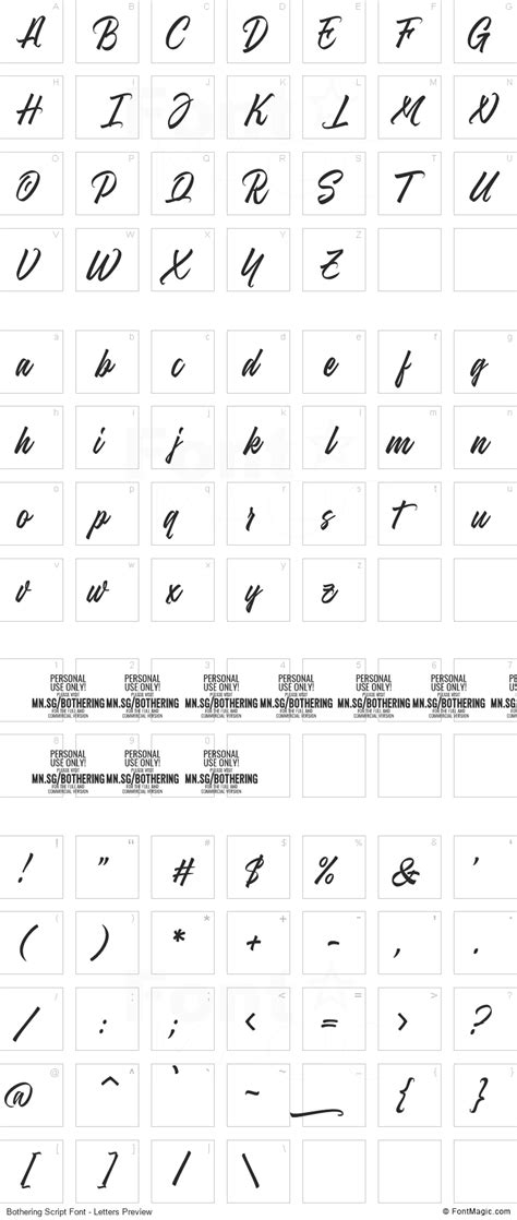 Bothering Script Font Fontmagic