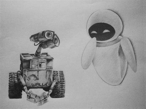 Wall E Disney Drawings Sketches Wall E And Eve Disney Character Drawing