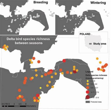 Spatial Distribution Of Farmland Bird Richness In Breeding And Download Scientific Diagram
