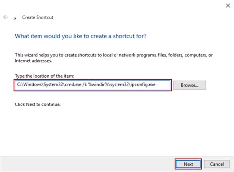 Create Internet Protocol Configuration Shortcut On Desktop