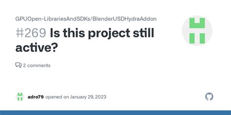 Is This Project Still Active · Issue 269 · Gpuopen Librariesandsdks