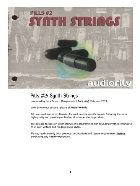 Audiority Pills Vol2 Synthstrings Manual Pdf Equalization Audio