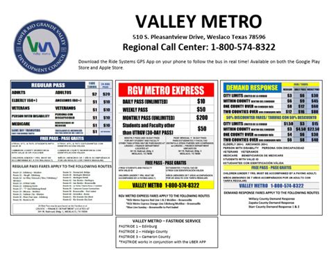 Valley Metro Fares Pdf