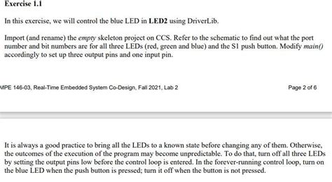 Exercise In This Exercise We Will Control The Chegg