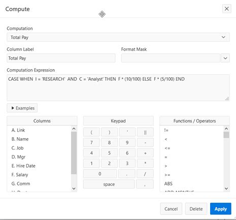 Exploring Oracle APEX Interactive Report Part 2